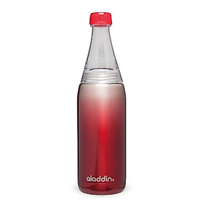 Aladdin Fresco Twist and Go Stainless Steel Vacuum Insulated Water Bottle, Red, 0.6 Litre