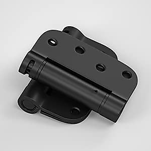 3Pack Black 4 Inch Self Closing Spring Door Hinge 5/8" Radius Corners Residential & Heavy-Duty Door Hardware Black Adjustable Door Hinges