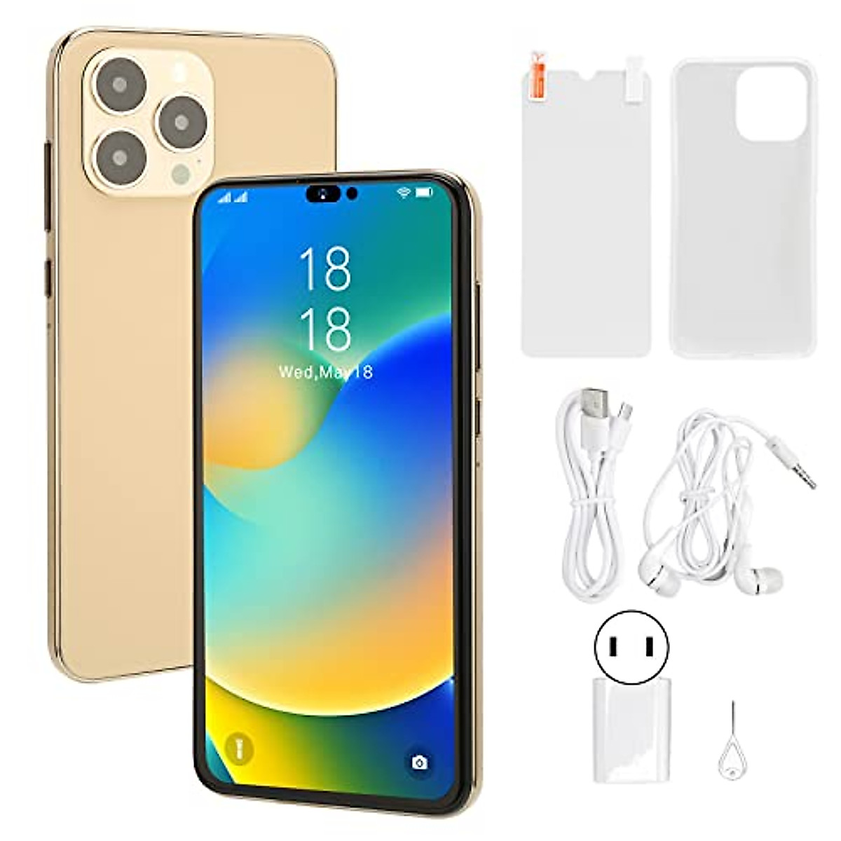 ariarly Smartphone Unlocked Smartphone 6.1in HD Screen 3G Network Mobile Phone for Android 10 2GB RAM + 32GB ROM Dual SIM Phone 4000mAh Large Battery (US Plug)