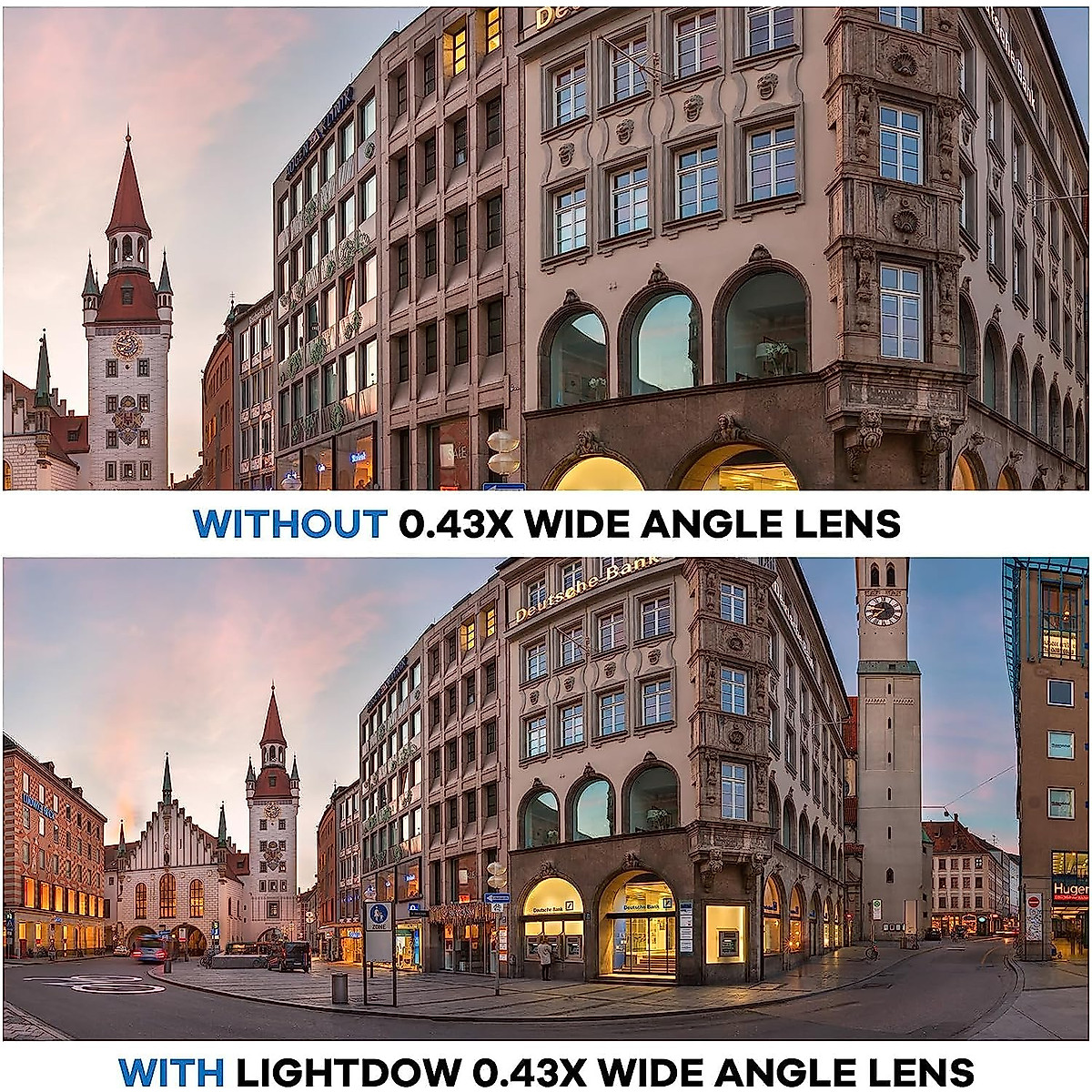 0.43x Optura HD Professional HD Wide Angle Lens with Macro Portion, Size (58mm),for Canon EOS 70D 77D 80D 90D Rebel T8i T7 T7i T6i T6s T6 SL2 SL3 DSLR Cameras