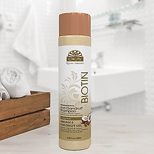 Roots Therapy Biotin, Argan&Coconut Professional Anti-Dandruff Shampoo Controls&Relieves Irritation&Flakes Of Scalp Effective,Fast-Acting Dandruff Relief Sulfate,Silicone,Paraben Free For All Hair Types and Textures Made in USA 10.82oz