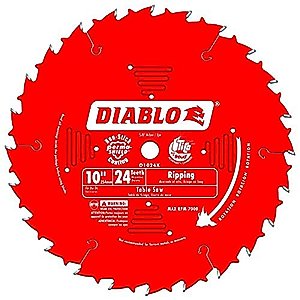 Freud D1024X Diablo 10" 24-Tooth ATB Ripping Saw Blade 5/8" Arbor