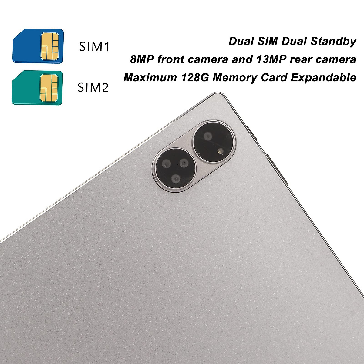 Shanrya Office Tablet, 10.1 Inch HD Tablet for School Dual Camera 4G LTE (US Plug)