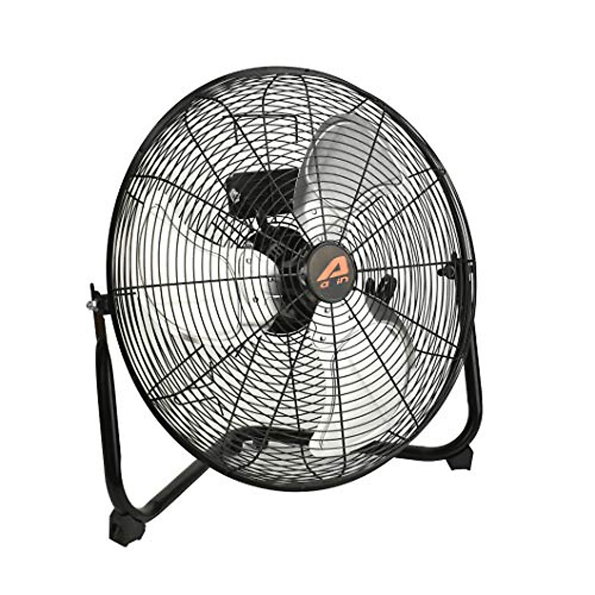 Aain(R AFAN10 20'' High Velocity Floor Fan, 6000 CFM Heavy Duty Metal Floor Fans,3 Speed Settings, Black