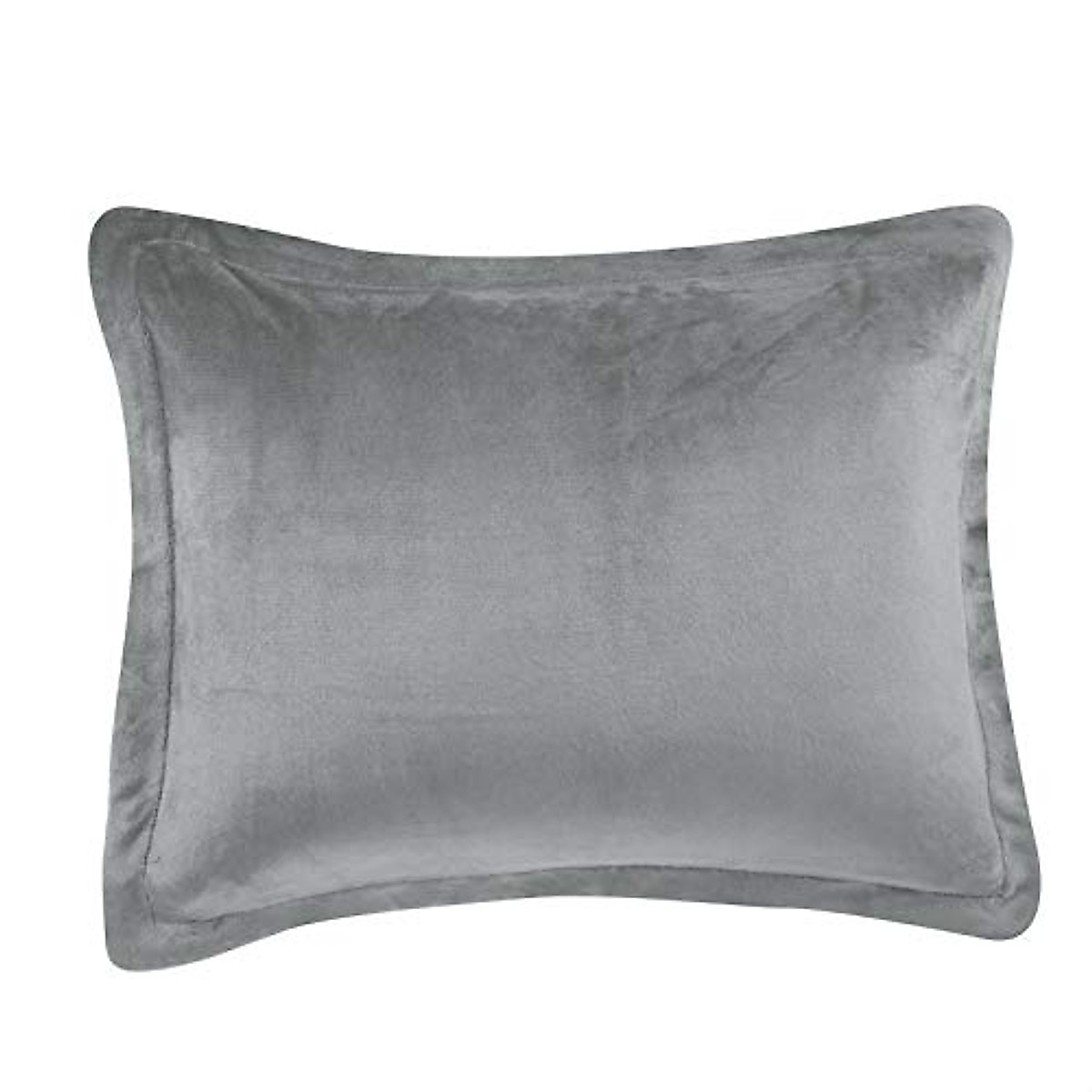 Amazon Basics Ultra-Soft Micromink Sherpa Comforter Bed Set - Charcoal, King & Down-Alternative Pillows, Soft Density for Stomach and Back Sleepers - King, 2-Pack