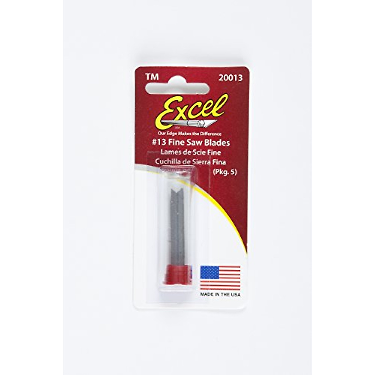Excel Blades #13 Fine Saw Hobby Blade, 5 Pack, American Made Replacement Craft Knife Blades