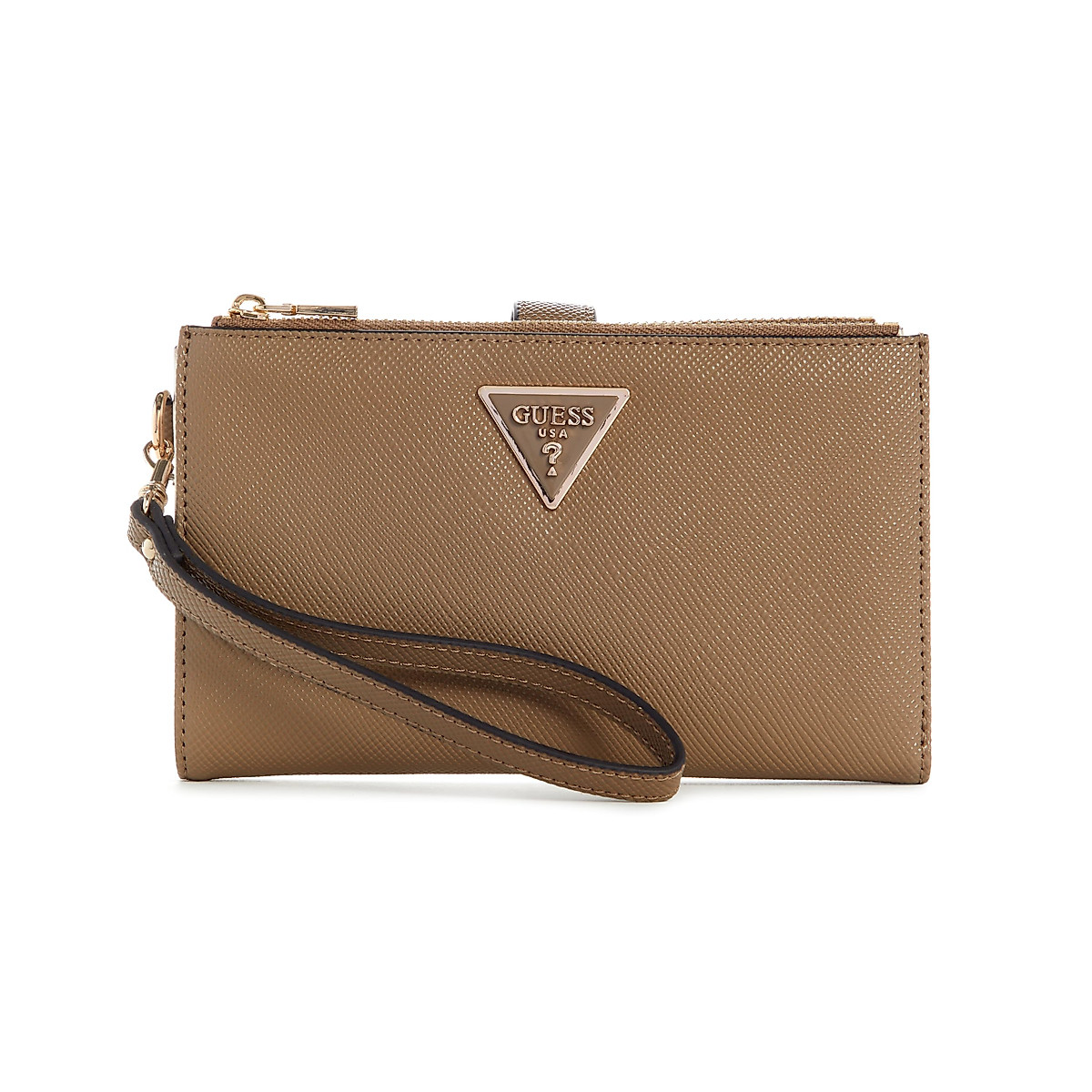 GUESS womens Laurel Double Zip Organizer Wallet, Light Rose, one size US