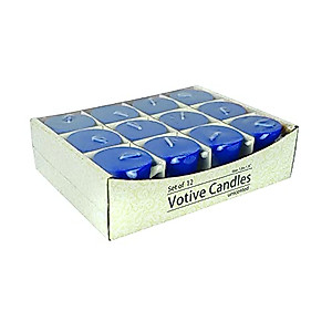 Zest Candle 12-Piece Votive Candles, Blue
