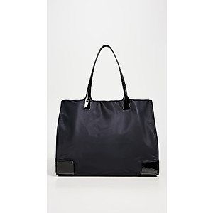 Tory Burch Women's Ella Patent Tote, Black, One Size