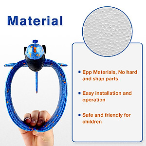 GNAlGNAt 3 Pack Foam Airplane Launcher Toys, Boys Outside Outdoor Flying Toys Birthday Gift for Kids Age 3+ 4 5 6 7 8 9 10 11 12 Year Old Boys Glider Plane Party Supplies with 3 Set of Stickers