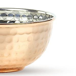 JAIRESTONE Copper Shaving Bowl and Cup - Turkish Hand Hammered Shaving Bowl - Safety Razor and Brush Holder - Traditional Shaving Cup - Lather Bowl for Shaving - Barbers Shop Utensil