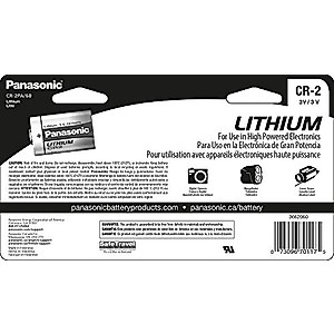 Panasonic CR2 3.0 Volt Long Lasting Lithium Batteries for Golf Rangefinders, Cameras, Flashlights and Other Devices, 6-Battery Pack