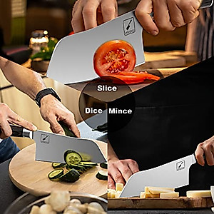 imarku Kitchen Knife, 7 Inch Ultra Sharp Butcher Knife - Japanese SUS440A Stainless Steel Cleaver Knife with Ergonomic Handle, Meat Knife for Home, Kitchen, Restaurant - Best Gifts