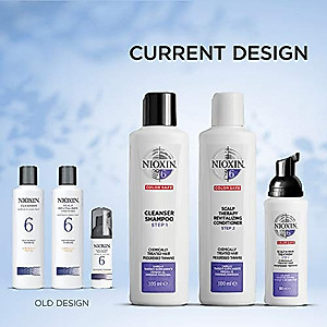Nioxin System 6 Cleanser Shampoo, Bleached & Chemically Treated Hair with Progressed Thinning, 10.1 oz
