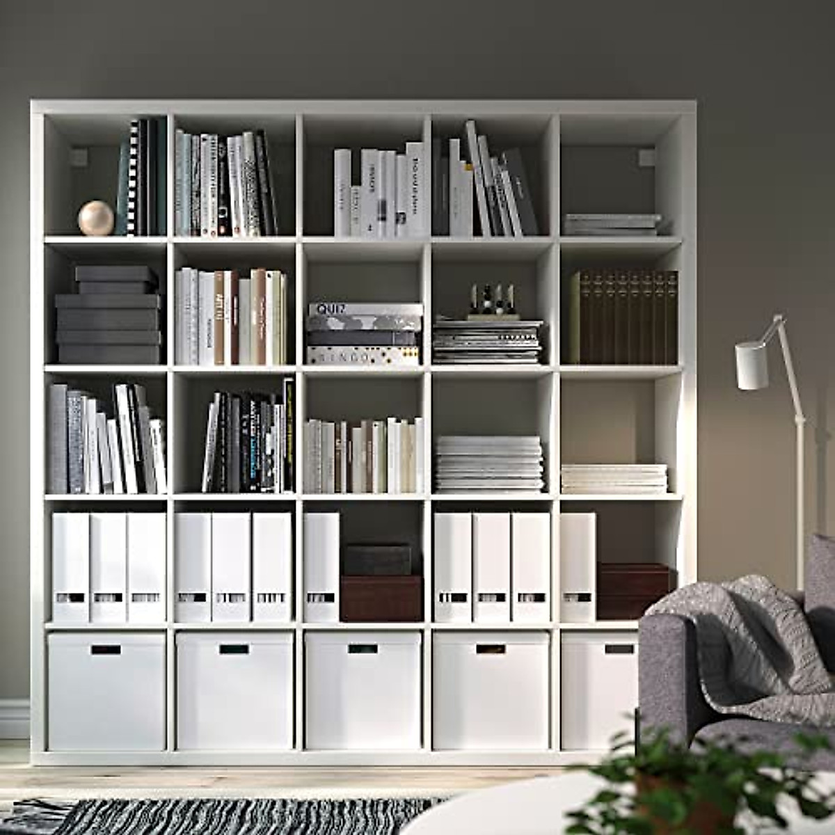 IKEA Kallax 5 x 5 Bookshelf Storage Shelving Unit Bookcase WHITE NEW Rep Expedit
