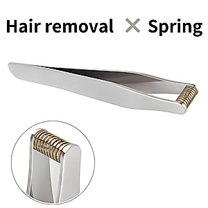 Seki Japan Ear Hair Trimmer Clipper Cutter Tweezers Shape with Spring Safe Design for Hair Removal, Japanese Stainless Steel