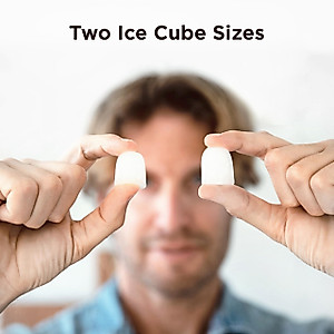 BEBISUNY Countertop Ice Maker, 9 Cubes Ready in 6 Mins, 12KG in 24Hrs, Self-Cleaning Ice Machine with Ice Scoop and Basket, 2 Sizes of Bullet Ice for Home Kitchen Office Bar Party, Black