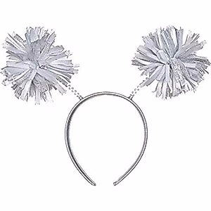 Amscan Pom Yarn Spings Head Bopper, 9" x 4 1/2", Silver