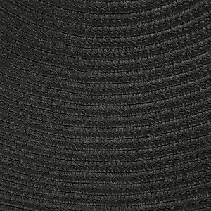 Superior Reversible Braided Indoor/Outdoor Area Rug, 4' Round, Black