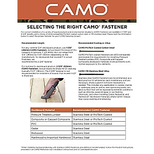 CAMO Edge Deck Screws 2-3/8" Stainless Steel (100)