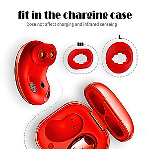KPYJA 4 Pairs Silicone Ear Tips Replacement Galaxy Buds Live Earbuds Accessories (Red)