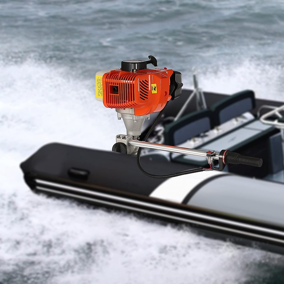 2.5 HP 2 Stroke Outboard Motor Engine, Superior Engine Outboard Motor, Inflatable Fishing Boat with Air Cooled for Small Boats of 2-2.5 Meters