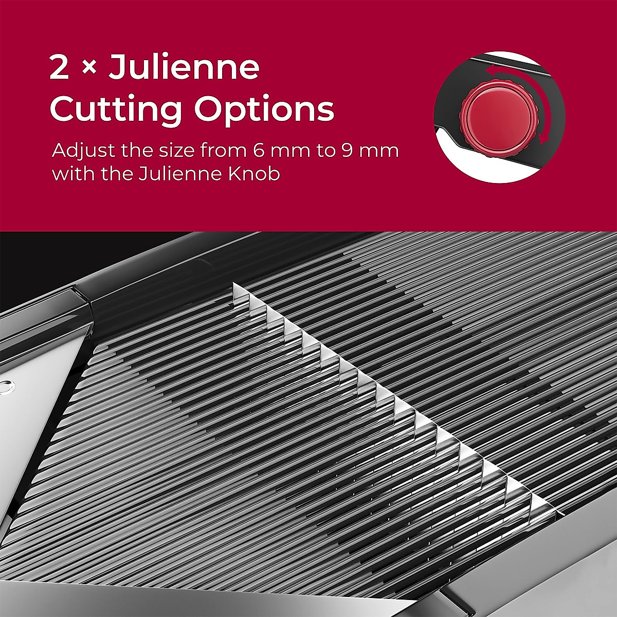 Mueller Vegetable Chopper - Heavy Duty Vegetable Slicer - Onion Chopper with Container - Food Chopper Slicer Dicer Cutter - 4 Blades