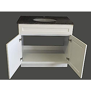 30" Wide x 21" Deep New White Shaker Single-Sink Bathroom Vanity Base Cabinet WS-V3021