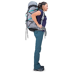 Osprey Ariel Pro 65 Women's Backpacking Backpack, Voyager Grey, X-Small