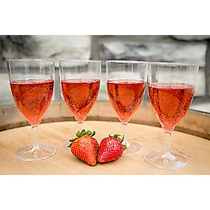 Party Essentials WINEBOX-6 Hard Plastic 1-Piece Wine Glass, 8-Ounce Capacity, Clear (Case of 48)