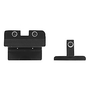 MEPRO Tru-Dot Adjustable Night tritium Sights Compatible with HK USP Full Size Tactical Expert Model Green tritium dots Glow on Sight self Illuminated Meprolight Fixed Metal Sights