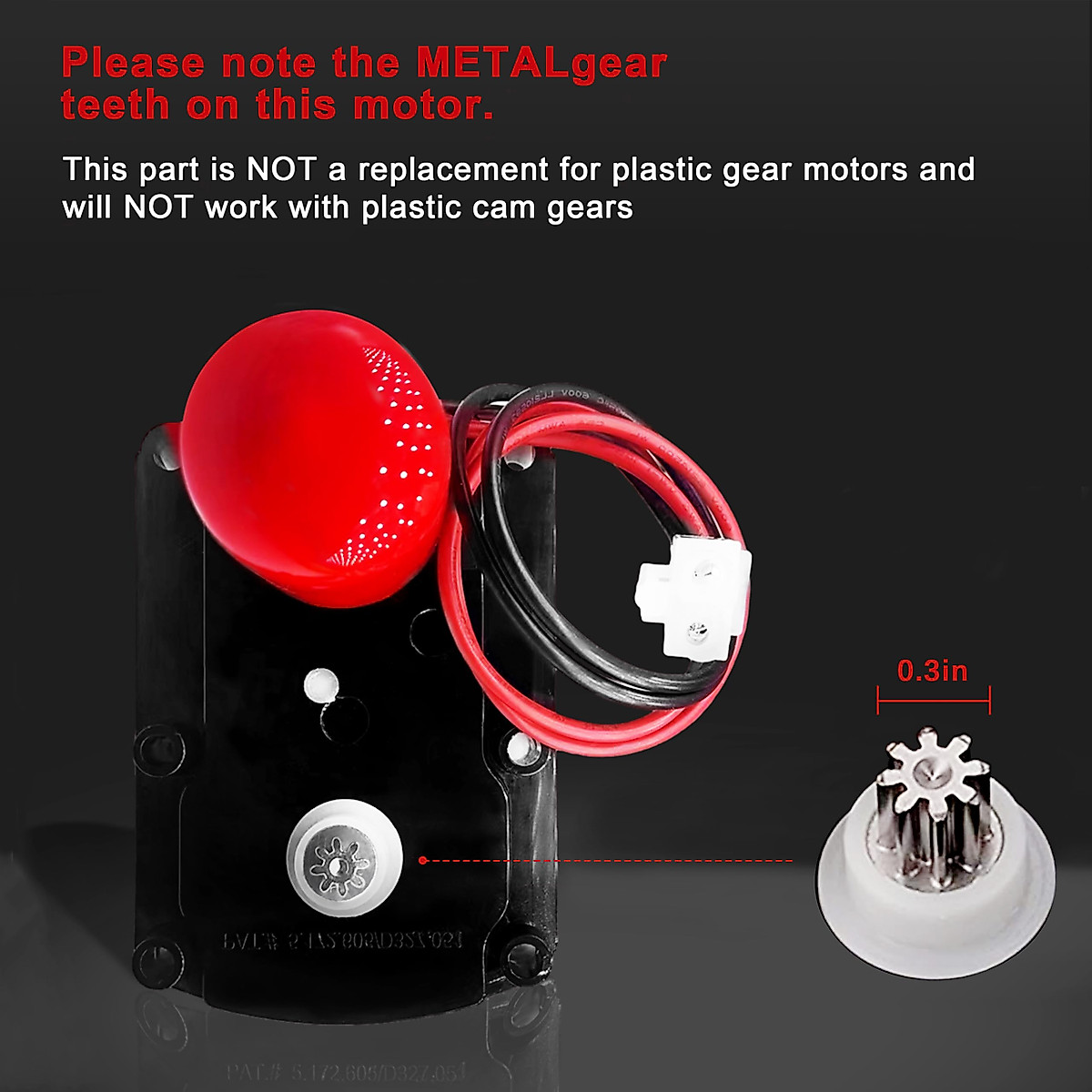 7384691 7286039 Water Softener Motor and Cam Gears for High Flow 1" systems, Cam Gears Part Number 7283489, Original OEM Part with Screws