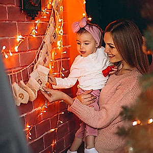 Ollny Halloween Lights Outdoor Indoor, 60 FT 180 LED Halloween Decorations Lights Orange, Waterproof String Fairy Lights Plug in, 8 Modes and Timer Light for Party, Yard, Door, Christmas, Home Decor