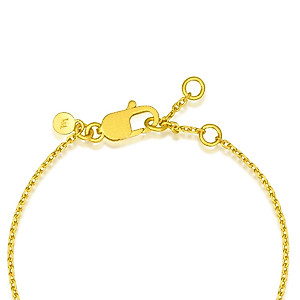 CHOW SANG SANG 999 24K Solid Gold Mother of Pearl Daisy Bracelet for Women 93268B | 7", (18 CM)