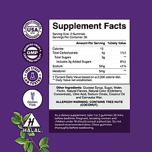 Melatonin 5mg Natural - Gelatin Free and Halal Melatonin Gummies 5mg Sleep Supplement for Adults - Strawberry Sleep Gummies for Adults Fall Asleep Faster with Natural Flavors and Colors 60ct