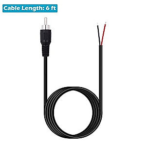 Fancasee 2 Pack 6 ft Speaker Wire RCA Male Plug Jack Connector to Bare Wire Open End Pigtail RCA Cable for Speakers Amplifier Audio Video AV Receivers