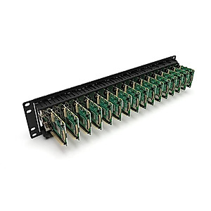 MyElectronics Raspberry Pi Rack Mount 19 inch 2U to Mount 16 Units All Models B (1-4) - Front Removable(6781)