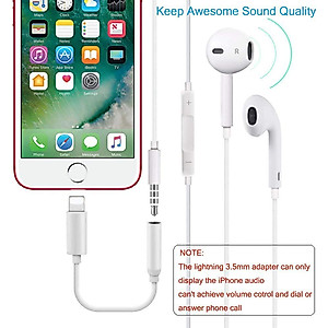 Belcompany 3 Pack Lighting to 3.5 mm Headphone Jack Adapter