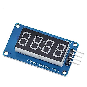 Seazoon 2PCS 4 Bits Digital Tube LED Display Module Board W/Clock Display TM1637 for Arduino Oc65
