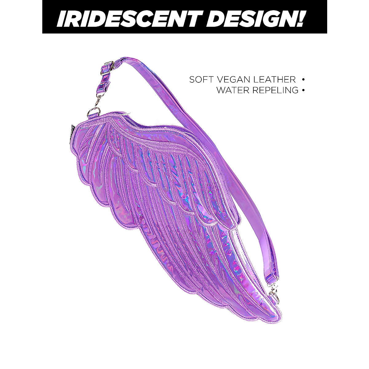 Fydelity Quiver Wings Backpack/Sling Bag Crossbody Festival Bag for Women Rave Bag Retro Crossbody Bag Cute Fanny Pack for Woman Concert Bag - Purple