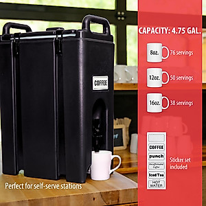 Cambro (500LCD110) 4-3/4 gal Beverage Carrier - Camtainer®, Black