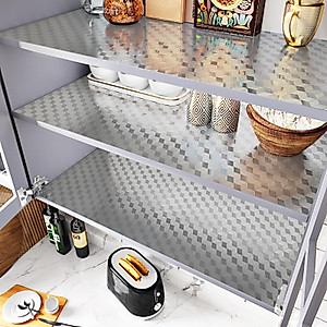 WESTICK Stainless Steel Contact Paper for Appliance Oil Proof Stainless Steel Wallpaper Peel and Stick Waterproof Silver Countertop Contact Paper for Kitchen Backsplash Stove Fridge Wrap 78"x15.8"