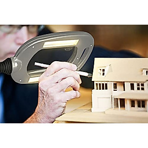 LIGHT IT! By Fulcrum, 20072-401 MultiFlex LED Floor Magnifier Lamp, Silver, Single pack