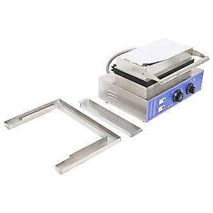 DasMarine Commercial 6Pcs Waffle Makers Hot dog Making Machine 6 Grid Crispy Machine Stainless Steel Body 1550W 110V (Blue)