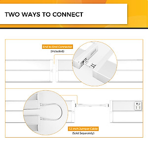 Hizashi 14Inch Under Cabinet Lights Hardwired or Plug in, 5CCT Color Selectable-2700K/3000K/3500K/4000K/5000K, 9W 650lm Dimmable Under Cabinet Lighting, CRI＞90, Linkable, ETL & Energy Star