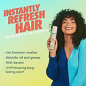 Batiste Dry Shampoo, Bare Fragrance, Refresh Hair and Absorb Oil Between Washes, Waterless Shampoo for Added Hair Texture and Body, Dry Shampoo Bottle 6.35 Oz(Pack of 1)