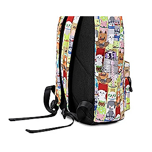 Wadirum Trend Printed School Backpack for Teenage Kids Schoolbag Dog