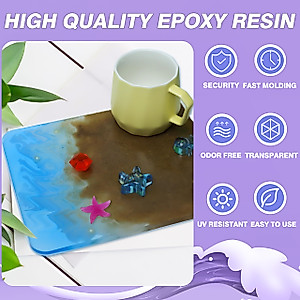 alida 1 Gallon Crystal Clear Epoxy Resin, Resin Epoxy Table Top, No Yellowing & No Bubbles, Self Leveling 1:1 Mix for DIY Jewelry, Tumbler, Art Casting Resin Epoxy Resin Kit