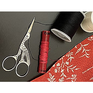2 Stainless Steel Professional Embroidery Scissors Sharp Stork Scissors for Sewing Crafting Needlework DIY Multipurpose Dressmaker Eyebrow Trim Small 3.6” Shears Crane Scissors