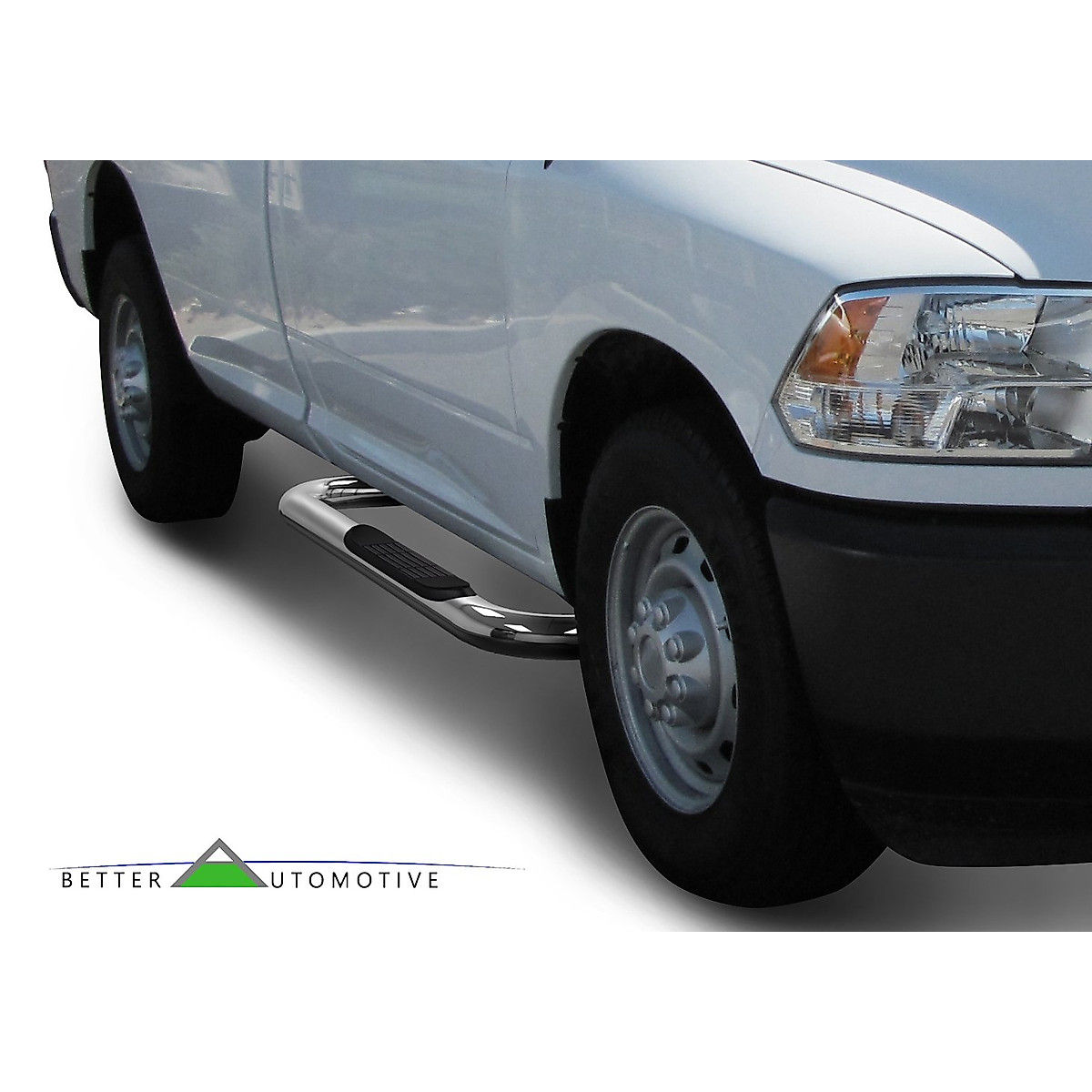 BETTER AUTOMOTIVE Side Steps Running Boards for 1999-2016 Ford F250 / F350 / F450 / F550 Super Duty Regular Cab Truck Pickup 3” Stainless Steel Side Bars Nerf Bars